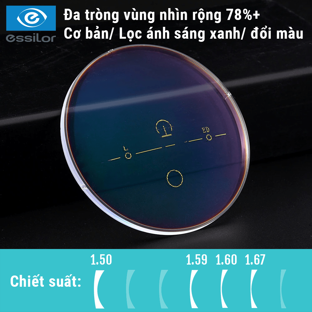 Tròng kính đa tròng Essilor Varilux Physio 3.0 Crizal Rock