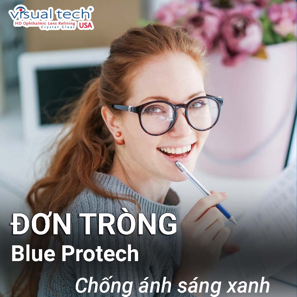 Tròng kính Visual Tech Blue Protech - hàng chính hãng